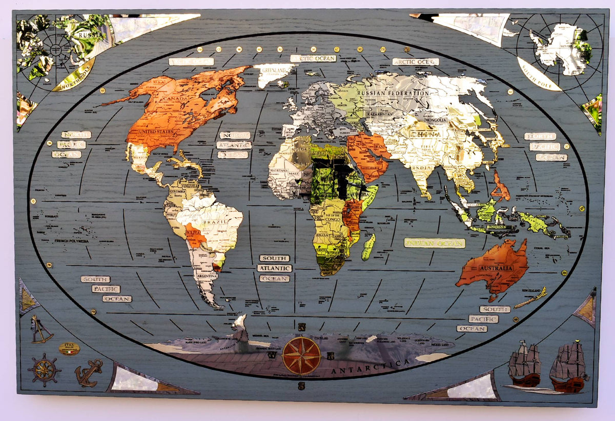 wood world map,globe,wall globe,metal world map,office wall metaldecor